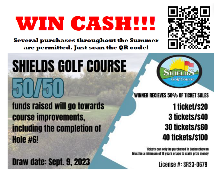 Shields Golf Course 50/50 – Resort Village of Shields